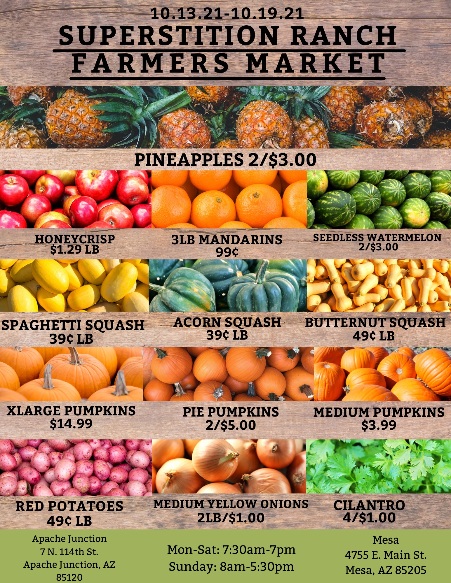 SUPERSTITION RANCH FARMERS MARKET - Apache Junction AZ - Hours ...