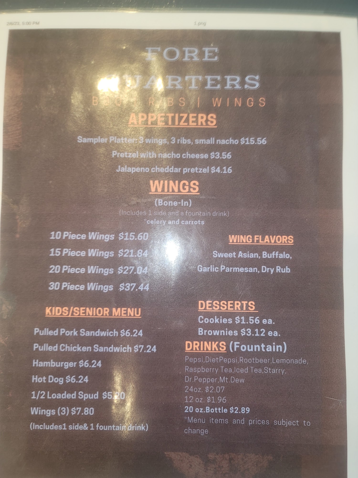 ForeQuarters BBQ, Sterling - Menu, Reviews (136), Photos (29 ...