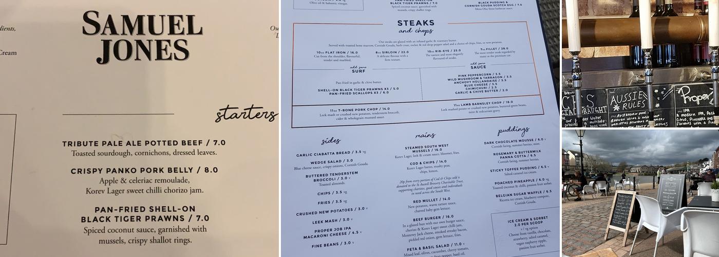 SAMUEL JONES, EXETER Exeter, Devon EX2 4AE - Menu, Reviews (327 ...