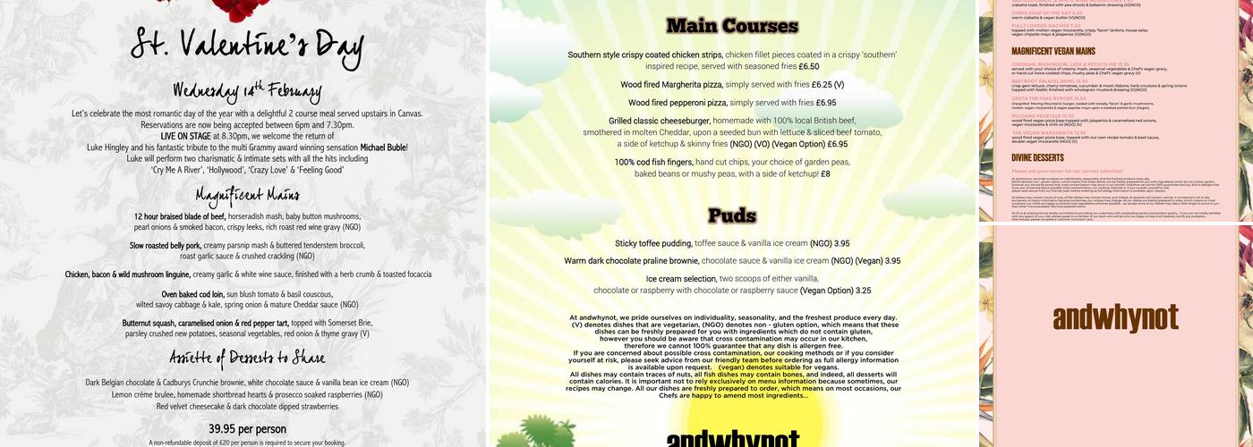 ANDWHYNOT Mansfield, Nottinghamshire NG18 1NG - Menu, Reviews (233 ...