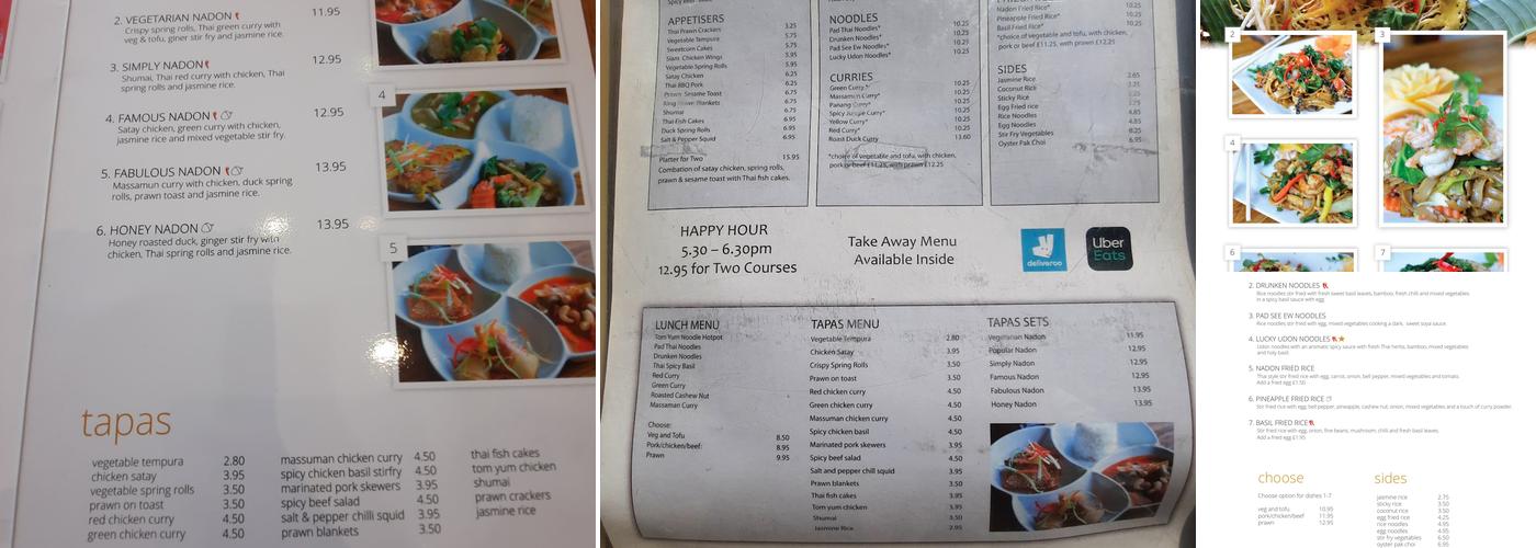 Nadon Thai - Durham Durham, Durham DH1 4PR - Menu, Reviews (141 ...