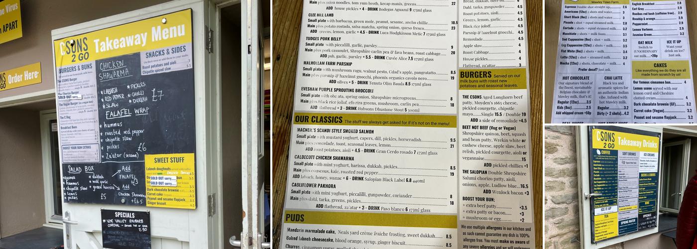 CSONS Ludlow, Shropshire SY8 1EG - Menu, Reviews (241), Photos (23 ...