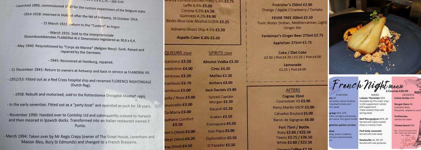 Mariners Restaurant Ipswich, Suffolk IP4 1AX - Menu, Reviews (184 ...