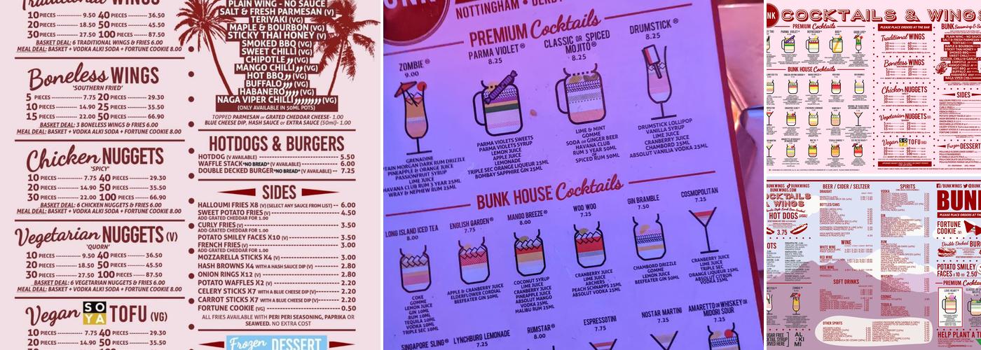 Bunk Nottingham, Nottinghamshire NG1 5FW - Menu, Reviews (41), Photos ...