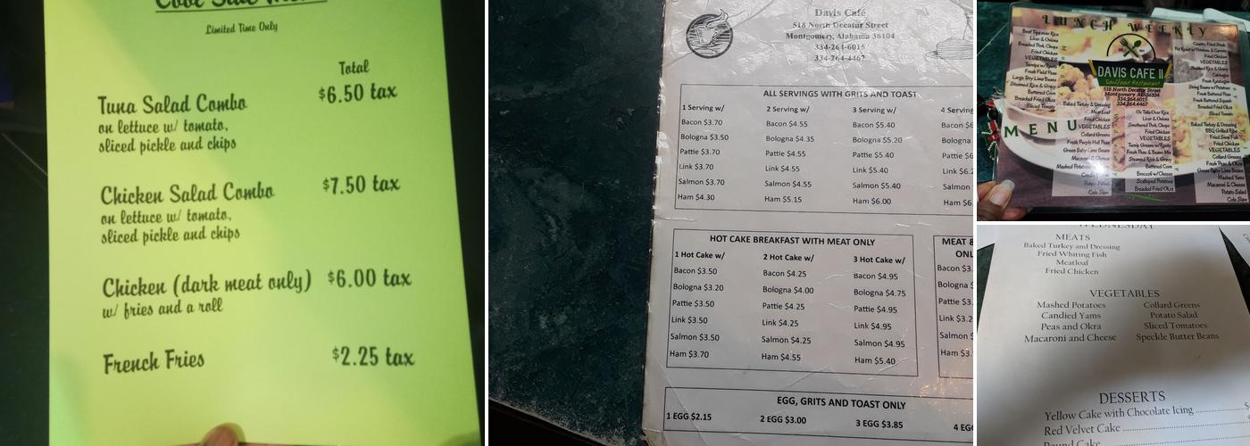 Davis Cafe, Montgomery - Menu, Reviews (151), Photos (38) - Restaurantji