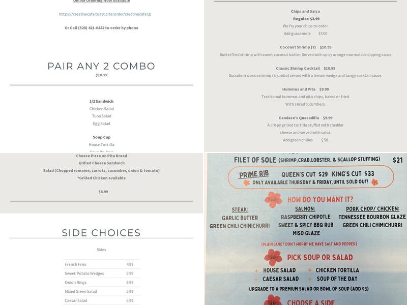 Creative Cafe, Casa Grande - Menu, Reviews (415), Photos (72 ...