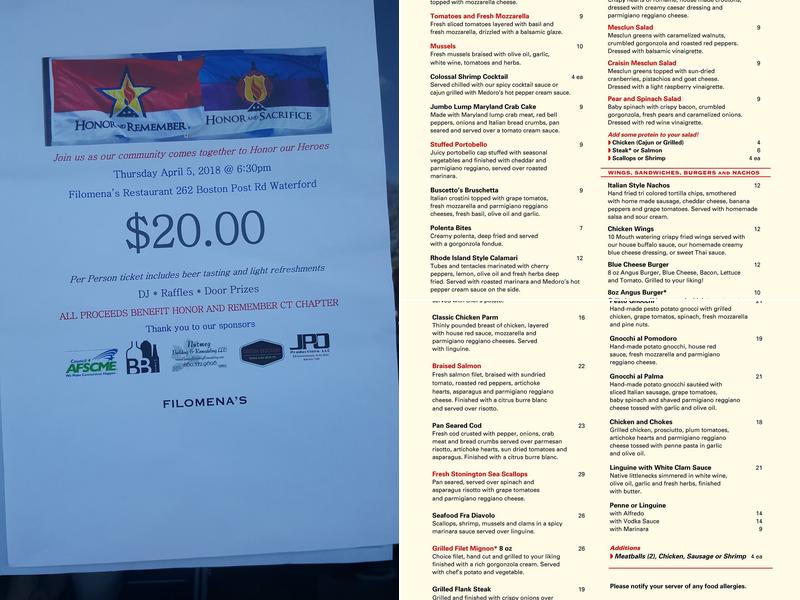 Filomena's, Waterford - Menu, Reviews (369), Photos (61) - Restaurantji