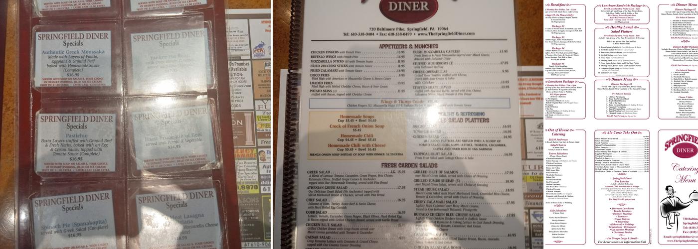 Springfield Diner, Springfield - Menu, Reviews (364), Photos (86 ...
