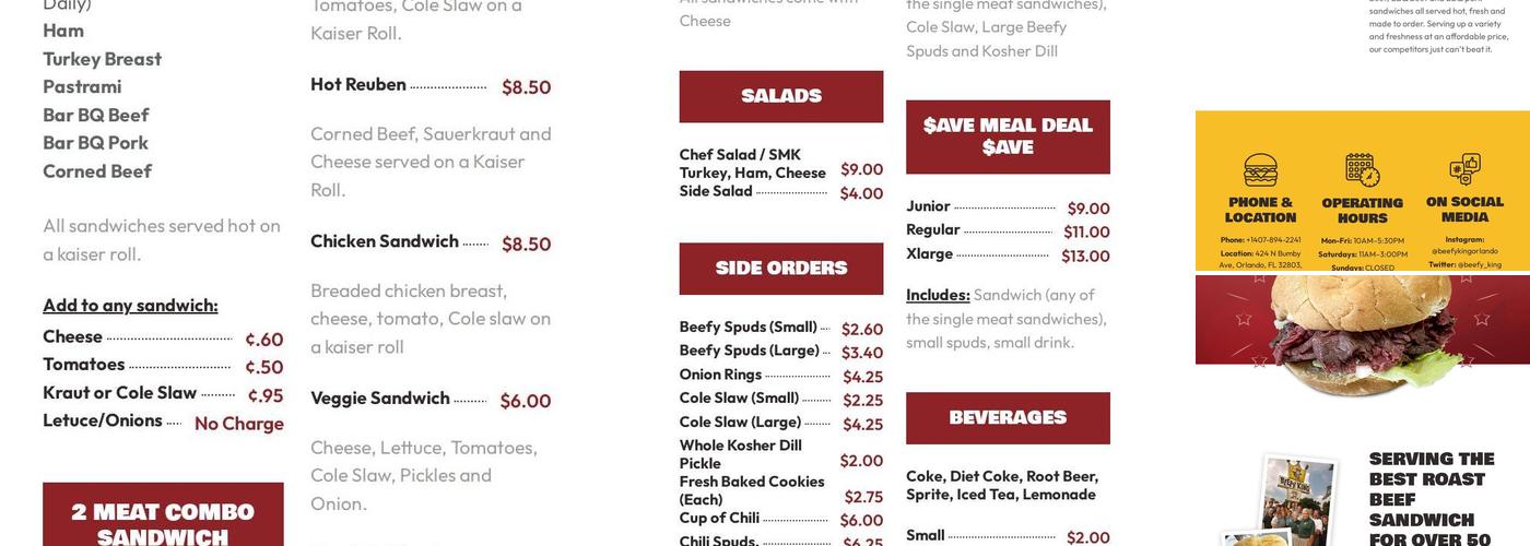 Beefy King, Orlando - Menu, Reviews (511), Photos (51) - Restaurantji