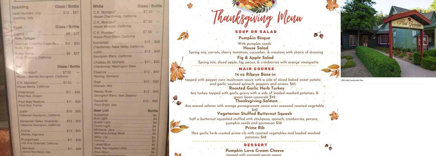 Red Geranium Restaurant, New Harmony - Menu, Reviews (203), Photos (52 ...