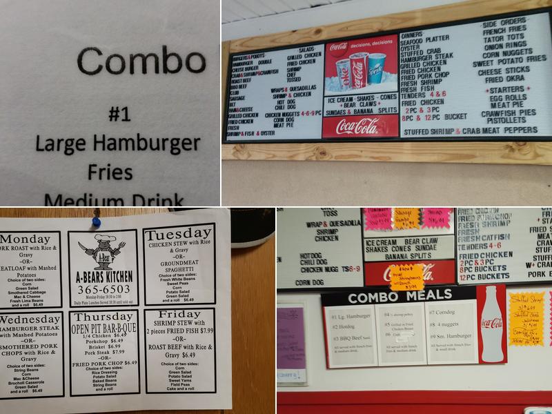 A-Bear's Diner, New Iberia - Menu, Reviews (133), Photos (27 ...