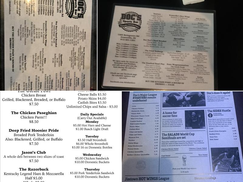 Doc's, Evansville - Menu, Reviews (157), Photos (53) - Restaurantji