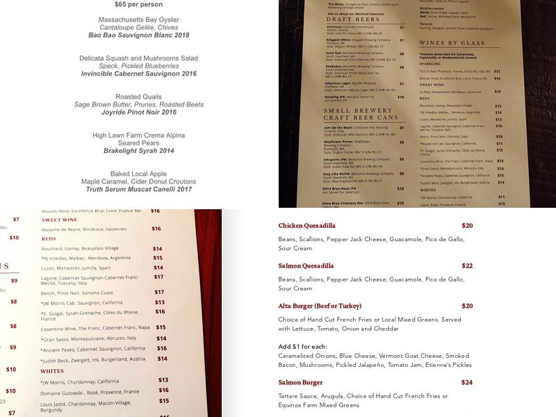 Alta, Lenox - Menu, Reviews (450), Photos (68) - Restaurantji