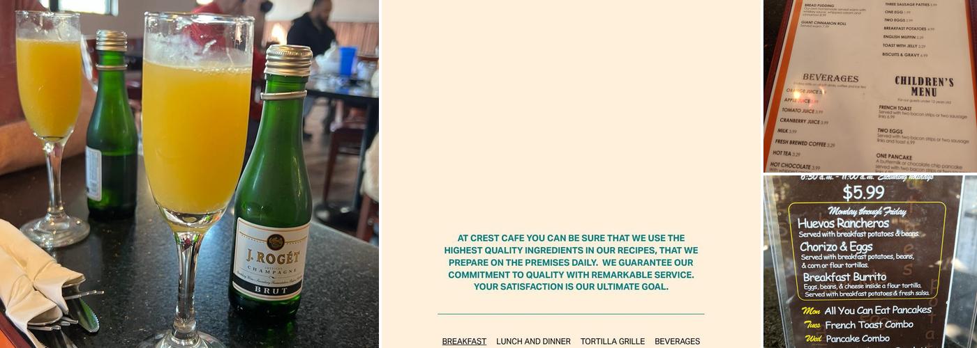 Crest Cafe, Riverside - Menu, Reviews (345), Photos (31) - Restaurantji