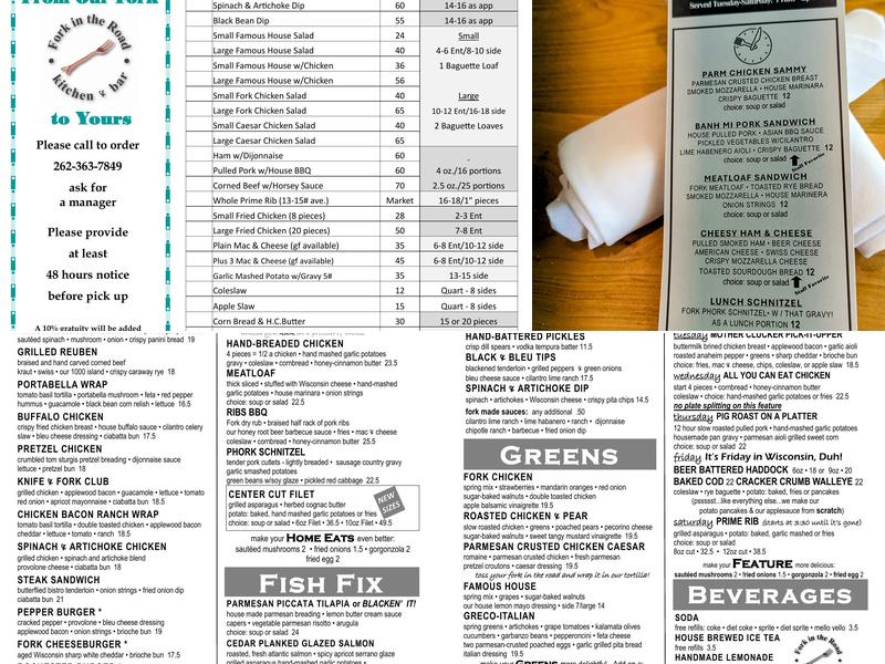 Fork in the Road Restaurant, Mukwonago - Menu, Reviews (376), Photos ...