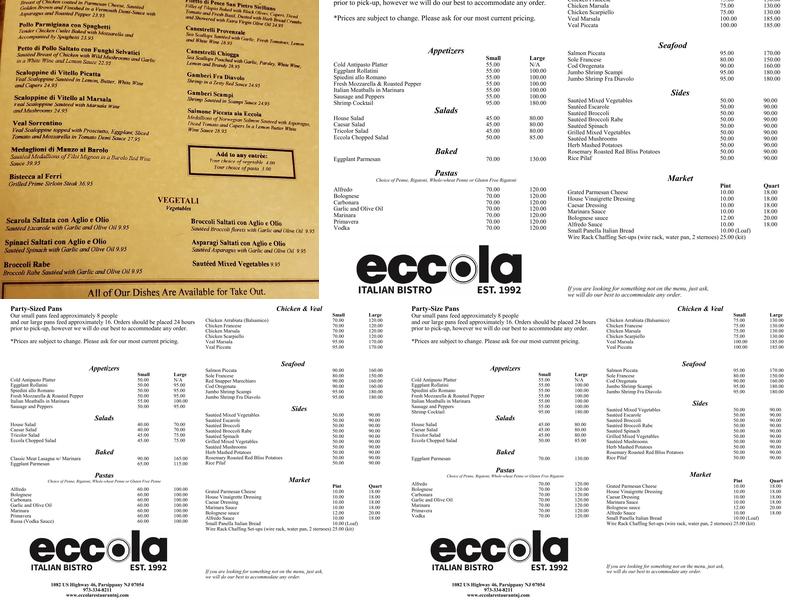 Eccola, Parsippany-Troy Hills - Menu, Reviews (281), Photos (61 ...