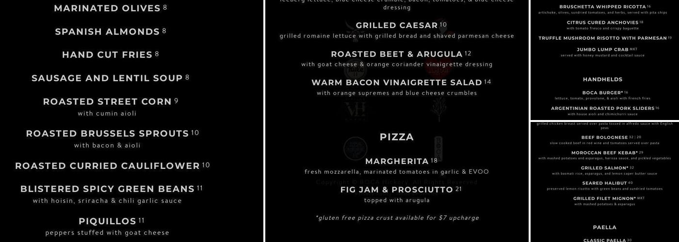 Boca, Hickory - Menu, Reviews (341), Photos (85) - Restaurantji
