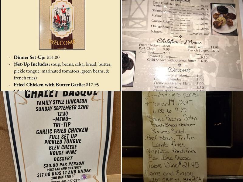 Chalet Basque Restaurant, Bakersfield - Menu, Reviews (335), Photos (62 ...
