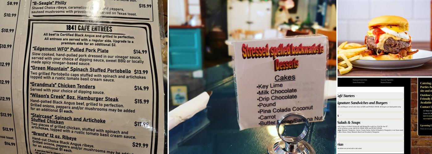 1841 Cafe, Lenoir - Menu, Reviews (330), Photos (55) - Restaurantji
