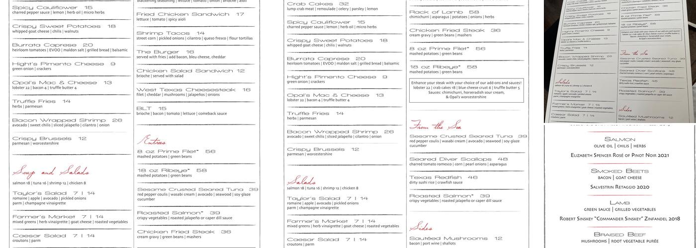 Opal's Table, Midland - Menu, Reviews (289), Photos (90) - Restaurantji