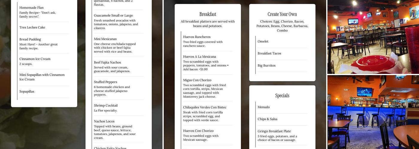 La Flor, Murphy - Menu, Reviews (274), Photos (36) - Restaurantji