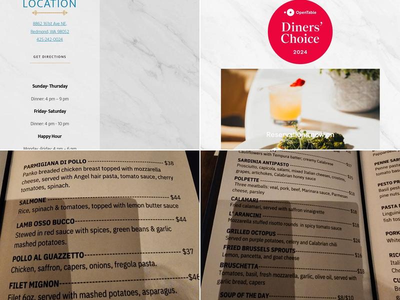 Blu Sardinia, Redmond - Menu, Reviews (307), Photos (128) - Restaurantji