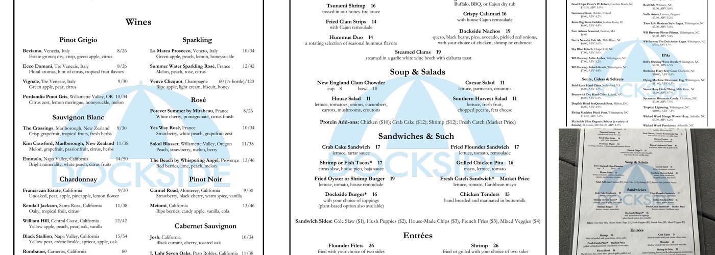 Dockside Restaurant, Wilmington - Menu, Reviews (537), Photos (76 ...