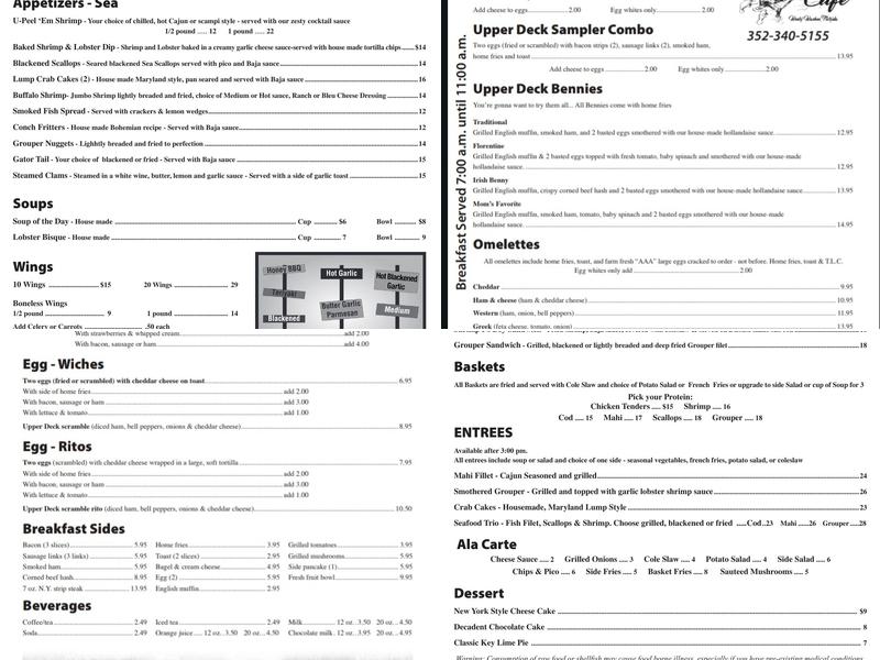 Upper Deck Cafe, Spring Hill - Menu, Reviews (471), Photos (71 ...