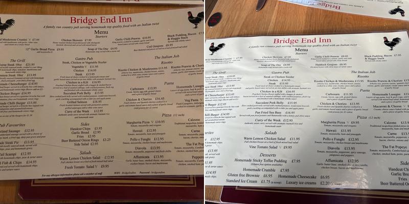 BRIDGE END INN Dalston, Cumbria CA5 7BH - Menu, Reviews (119), Photos ...