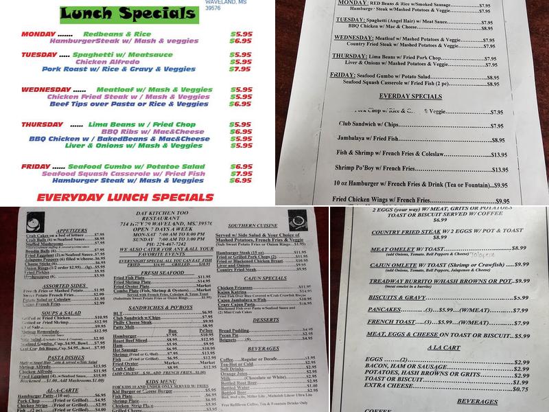 Dat Kitchen Too, Waveland - Menu, Reviews (302), Photos (46) - Restaurantji