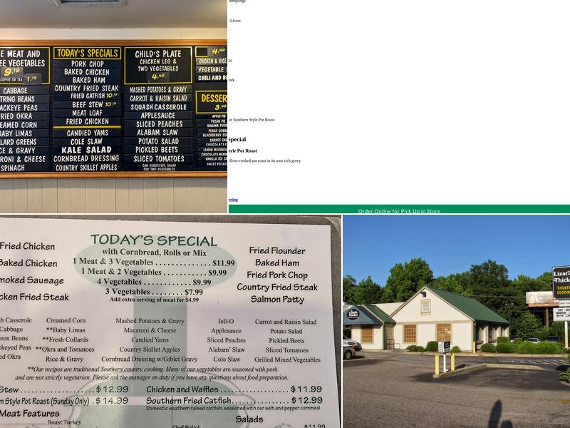 Lizard's Thicket Restaurant, West Columbia - Menu, Reviews (278 ...