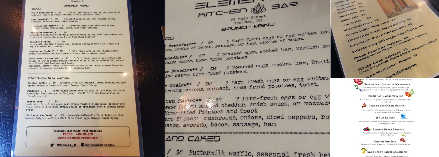 Element 41, Chardon - Menu, Reviews (281), Photos (66) - Restaurantji