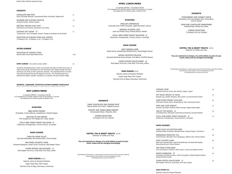 THACKERAY'S RESTAURANT Tunbridge Wells, Kent - Menu, Reviews (122 ...