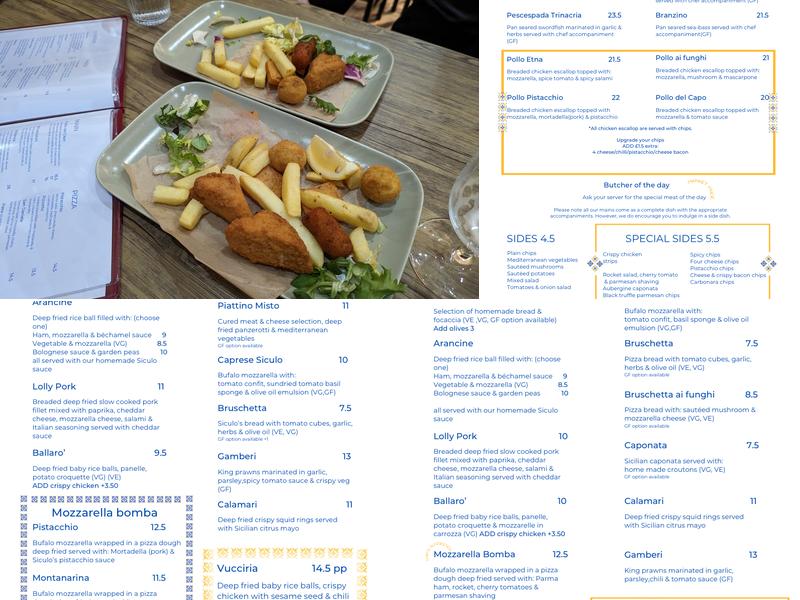 SICULO Codsall, Staffordshire WV8 1BX - Menu, Reviews (102), Photos (21 ...