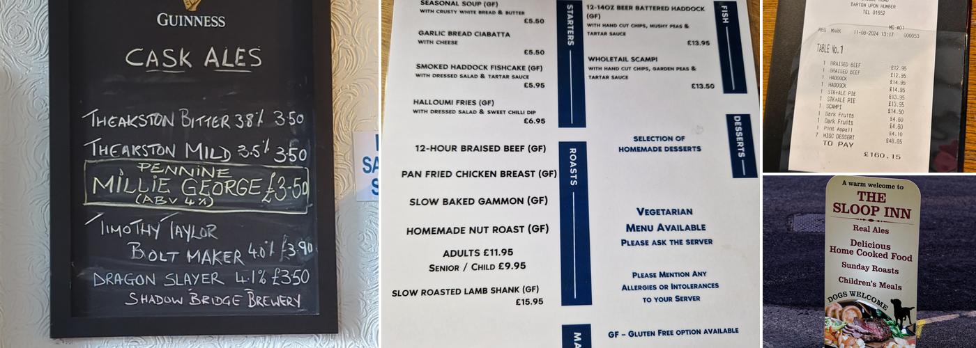 THE SLOOP INN Barton-upon-Humber, Lincolnshire DN18 5BA - Menu, Reviews ...