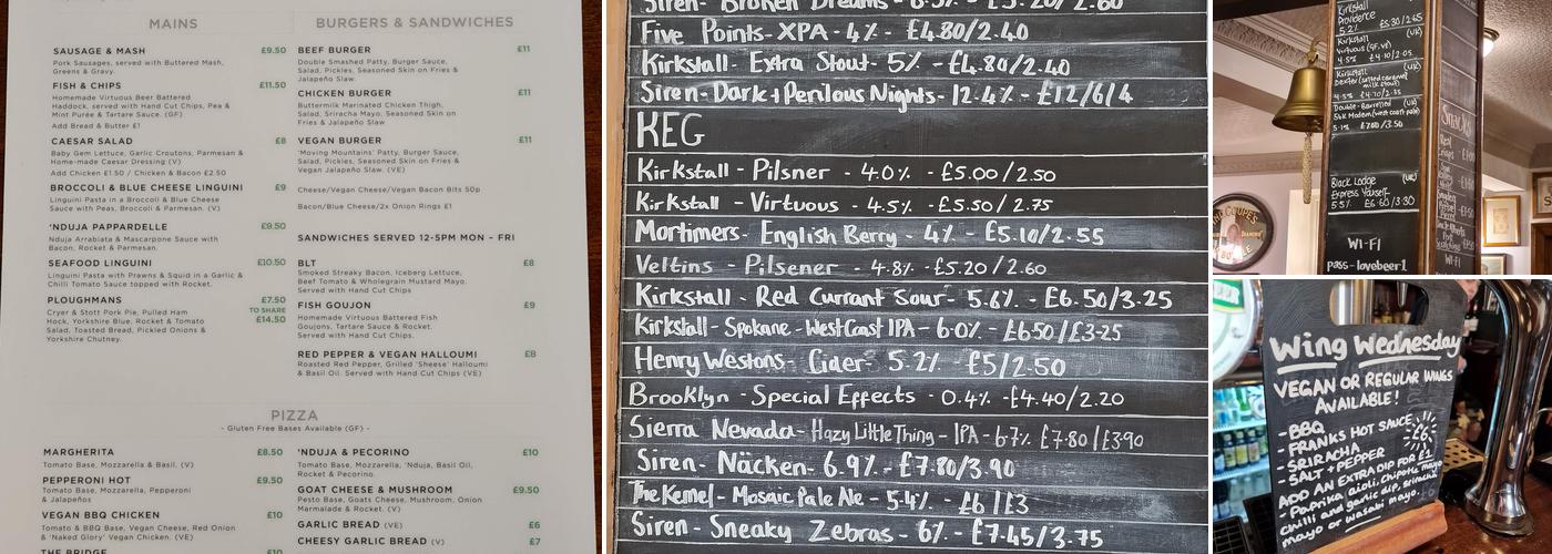 Kirkstall Bridge Inn Leeds, West Yorkshire LS5 3BW - Menu, Reviews (150 ...