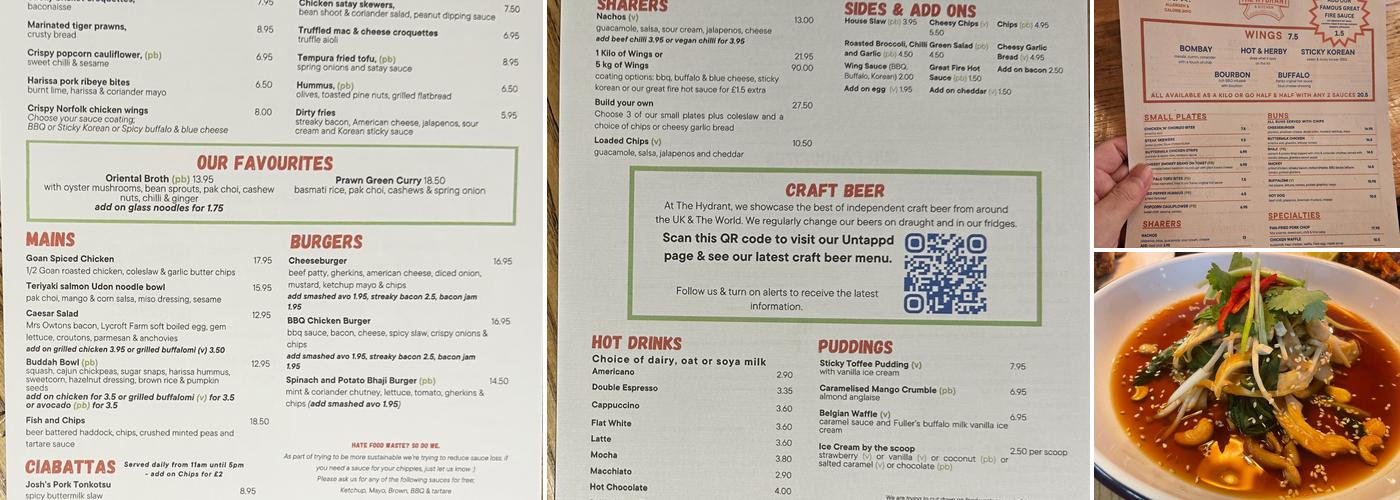 THE HYDRANT, MONUMENT London, Greater London EC3R 8BG - Menu, Reviews ...