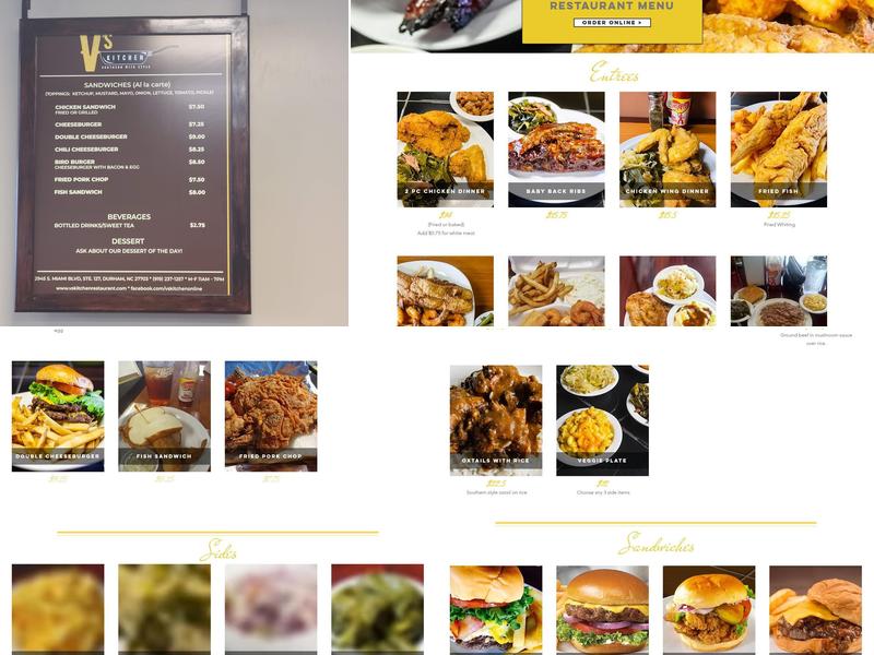 V's Kitchen, Durham - Menu, Reviews (368), Photos (76) - Restaurantji