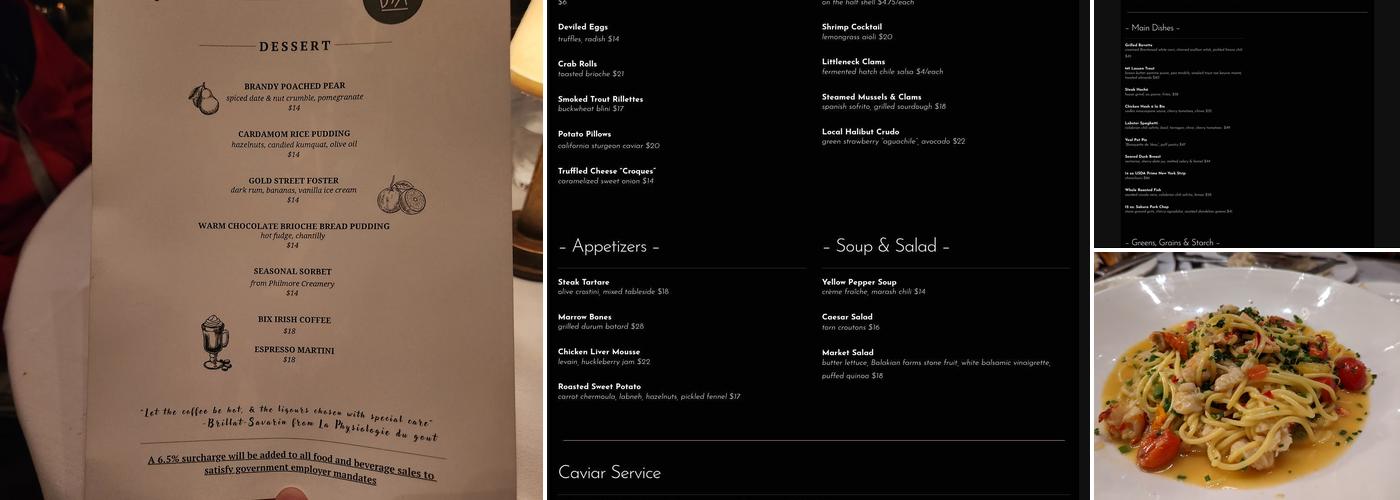 Bix, San Francisco - Menu, Reviews (1003), Photos (98) - Restaurantji