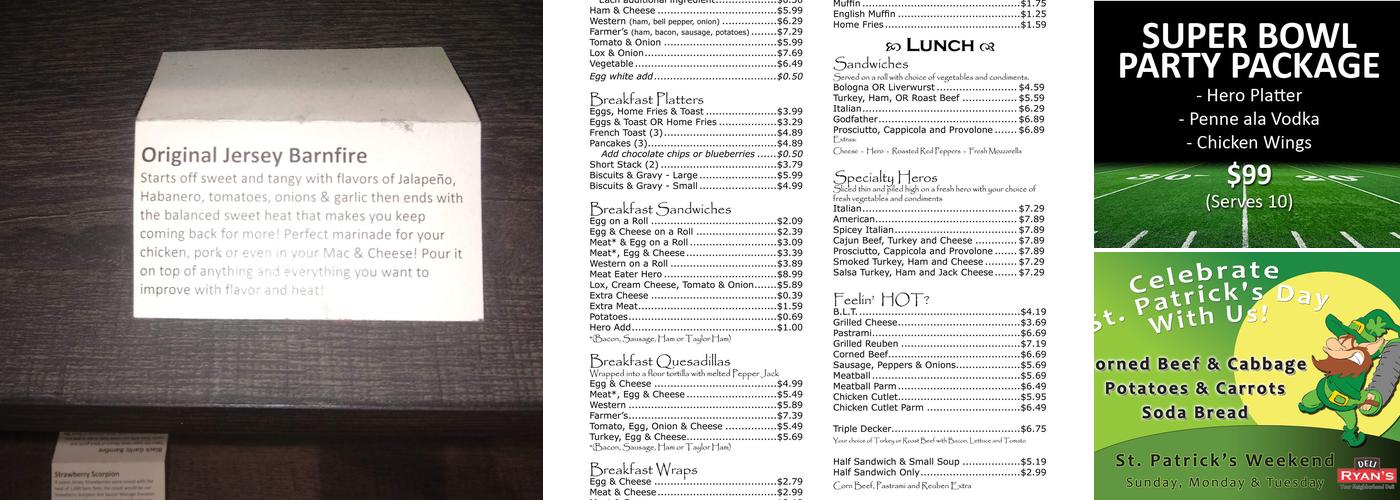 Ryan's Deli, Lords Valley - Menu, Reviews (260), Photos (54) - Restaurantji