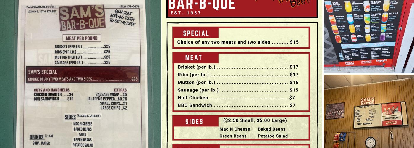 Sam's BBQ, Austin - Menu, Reviews (281), Photos (30) - Restaurantji