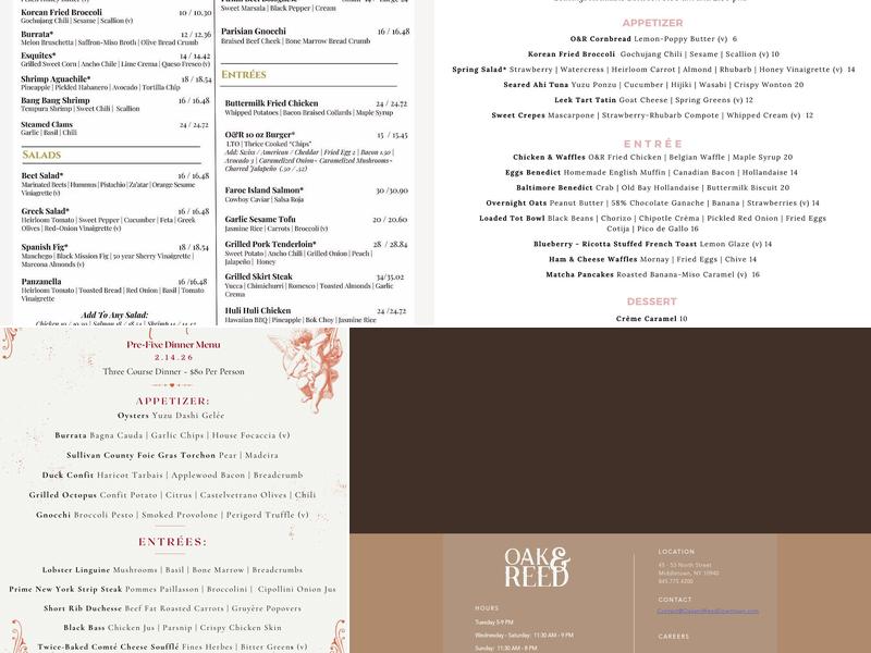 Oak & Reed, Middletown - Menu, Reviews (409), Photos (44) - Restaurantji
