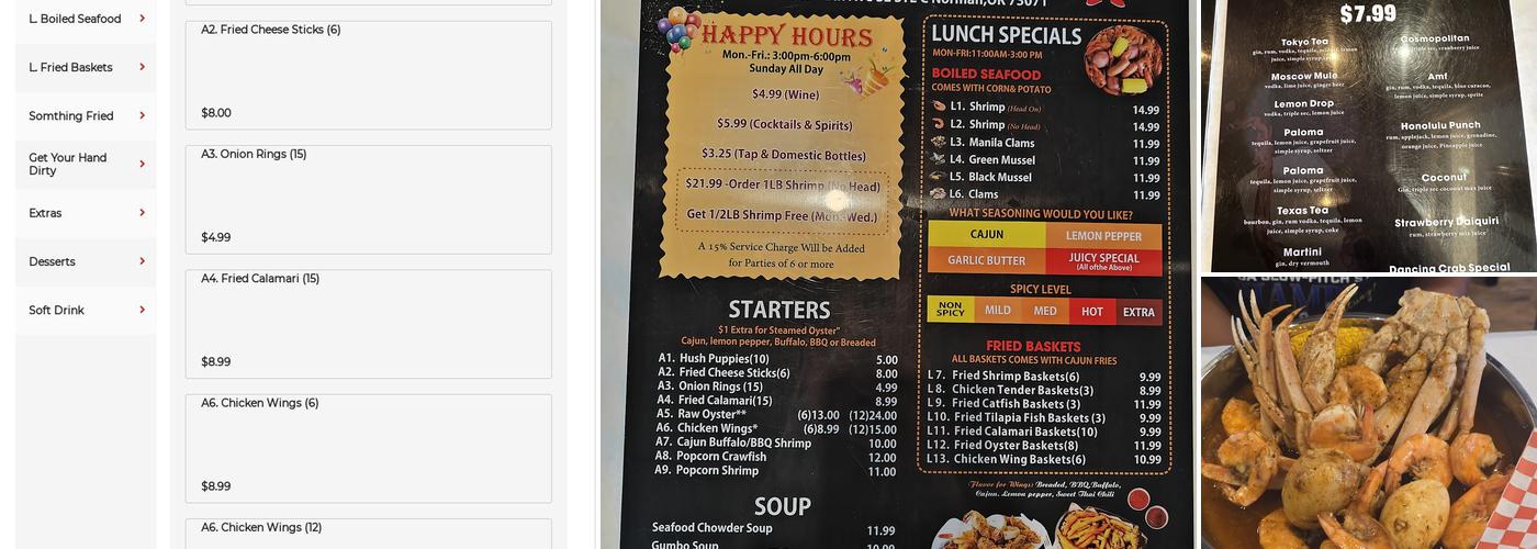 DANCING CRAB, Norman - Menu, Reviews (186), Photos (36) - Restaurantji