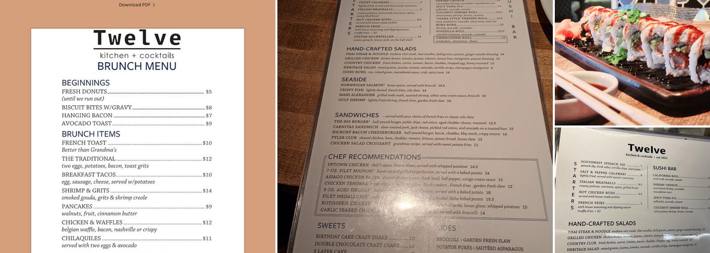 Twelve, Tyler - Menu, Reviews (426), Photos (39) - Restaurantji