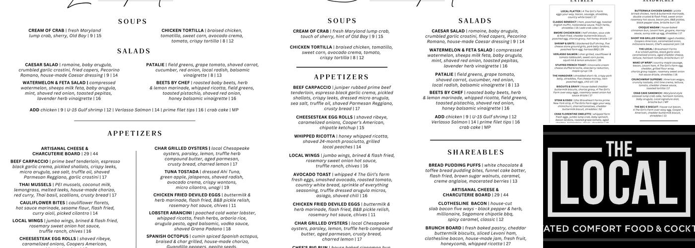 The Local, Fallston - Menu, Reviews (564), Photos (81) - Restaurantji