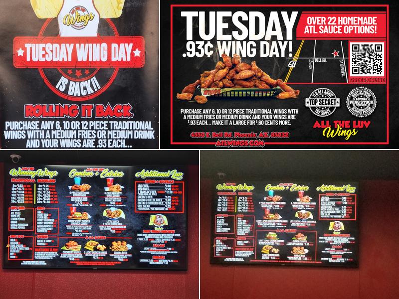 ATL Wings, Phoenix - Menu, Reviews (128), Photos (31) - Restaurantji