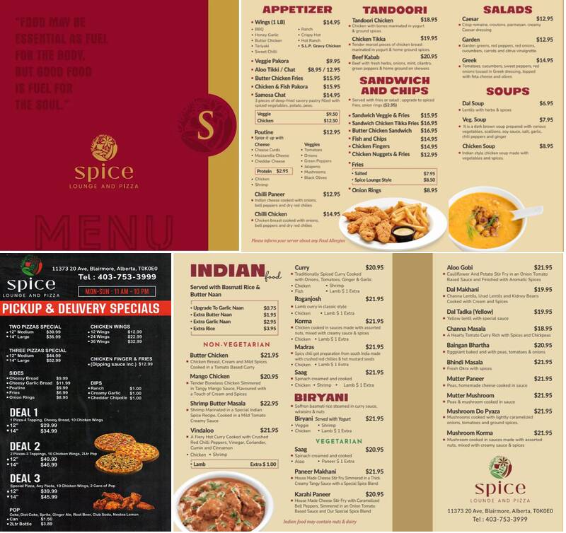 Spice Lounge and Pizza, Blairmore - Menu, Reviews (60), Photos (15 ...