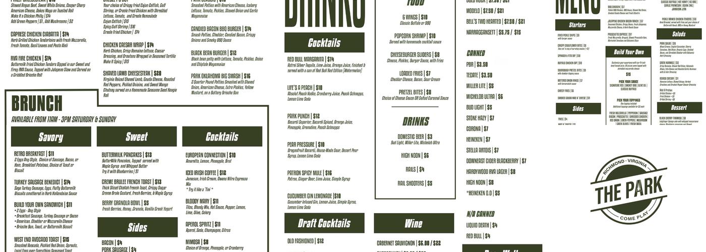 The Park RVA, Richmond - Menu, Reviews (413), Photos (32) - Restaurantji