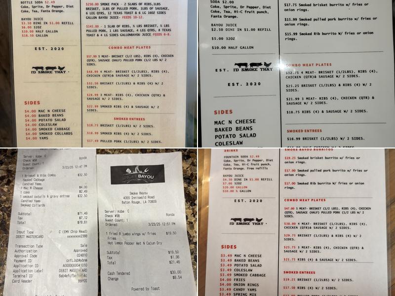 Smoke Bayou, Baton Rouge - Menu, Reviews (190), Photos (25) - Restaurantji