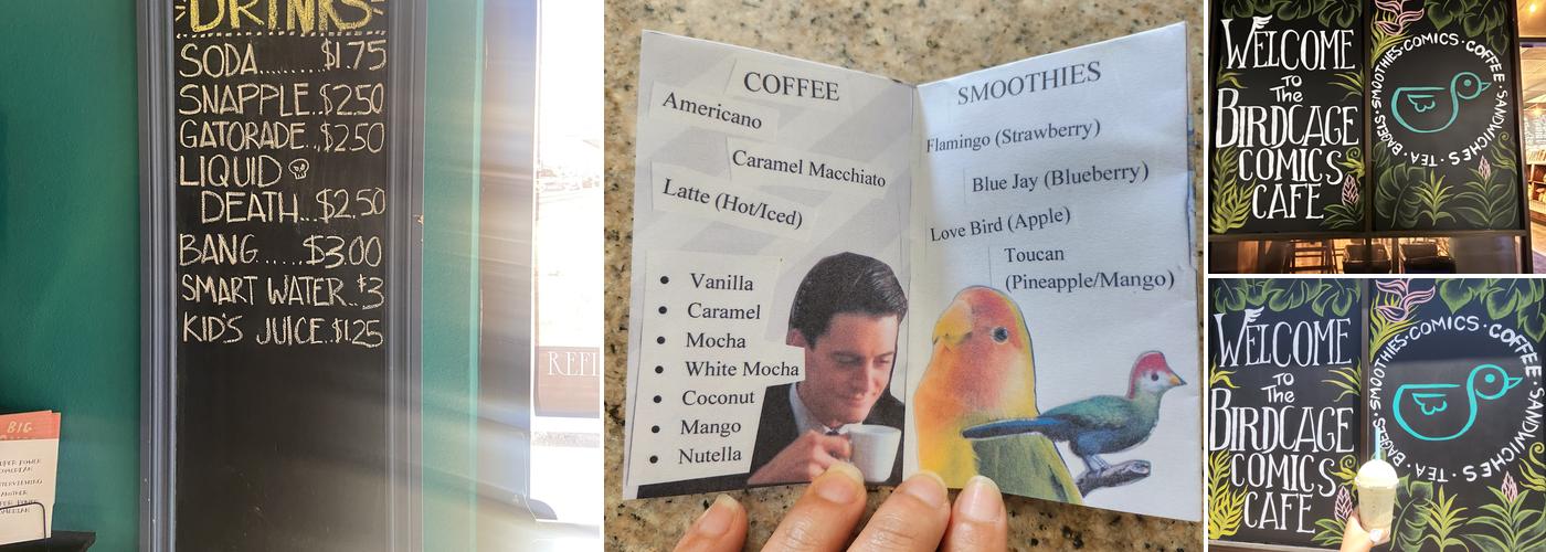 Birdcage Comics Cafe, San Bernardino - Menu, Reviews (202), Photos ...